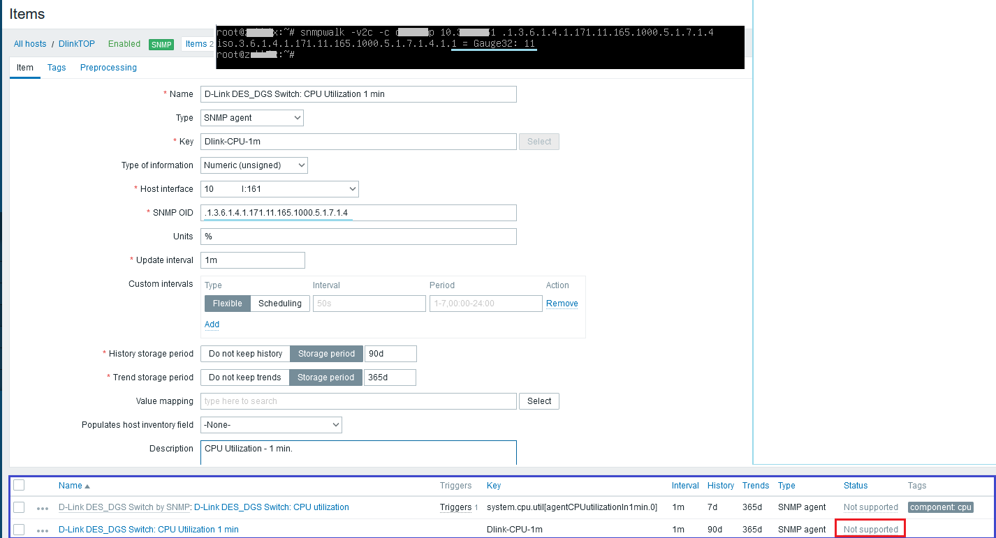 Monitoring DLink Switch's CPU - ZABBIX Forums